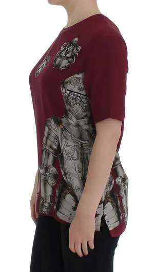 Dolce & Gabbana Knight Print Silk Blouse