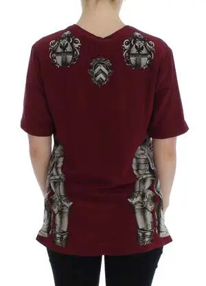 Dolce & Gabbana Knight Print Silk Blouse