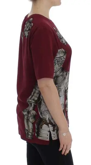 Dolce & Gabbana Knight Print Silk Blouse