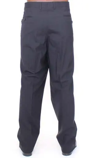 Dolce & Gabbana Wool Stretch Pleated Dress Pants - Black