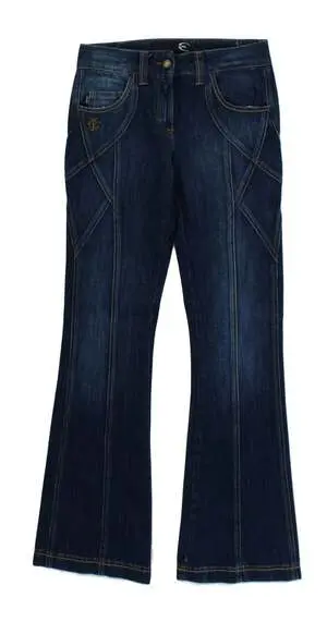 Roberto Cavalli Just Cotton Stretch Flare Leg Jeans - Blue