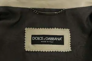 Dolce & Gabbana Leather Biker Jacket - Beige