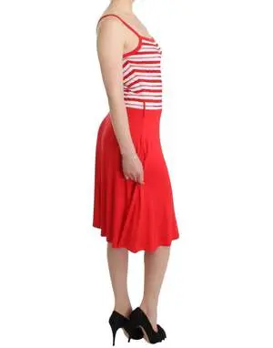 ROCCOBAROCCO Striped Jersey A-line Dress