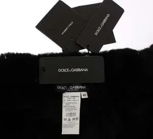 Dolce & Gabbana Sequined Floral Weasel Fur Shoulder Scarf Wrap