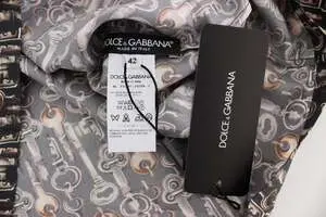 Dolce & Gabbana Printed Silk T-shirt - Gray