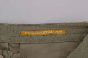 DANIELE ALESSANDRINI Cotton Stretch Slim Fit Chinos - Beige