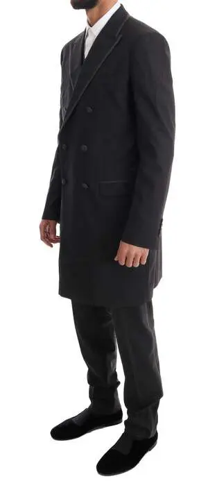 Dolce & Gabbana Wool Stretch 3 Piece Two Button Suit - Gray
