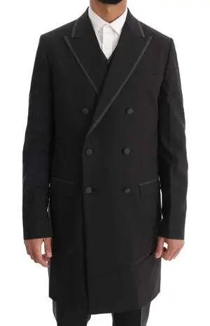 Dolce & Gabbana Wool Stretch 3 Piece Two Button Suit - Gray