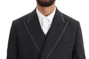 Dolce & Gabbana Wool Stretch 3 Piece Two Button Suit - Gray