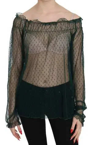 PINK MEMORIES Sheer Long Sleeve Blouse