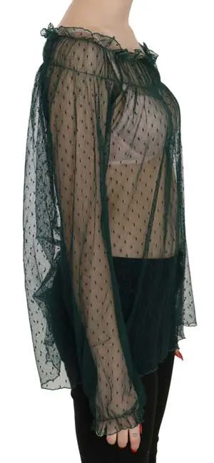 PINK MEMORIES Sheer Long Sleeve Blouse