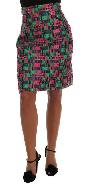 Dolce & Gabbana Jacquard High-waist Pencil Skirt