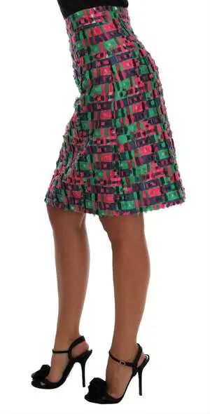 Dolce & Gabbana Jacquard High-waist Pencil Skirt