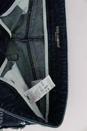 Dolce & Gabbana Patchwork 3/4 Jeans Shorts