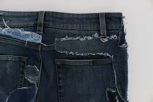 Dolce & Gabbana Patchwork 3/4 Jeans Shorts