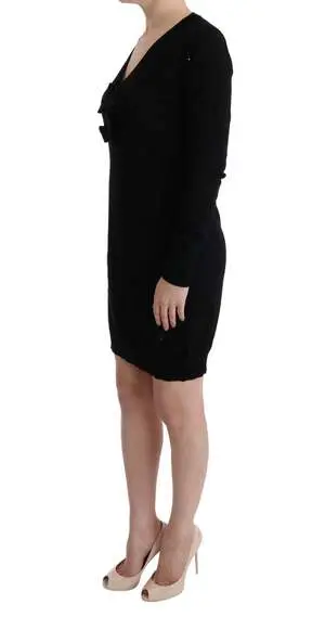MARGHI LO' Wool Long Sleeve Shift Dress