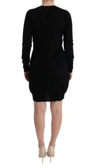 MARGHI LO' Wool Long Sleeve Shift Dress