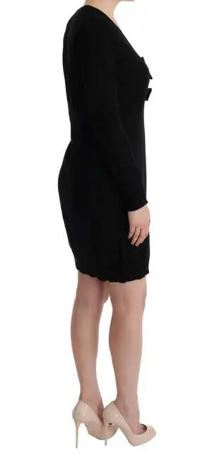 MARGHI LO' Wool Long Sleeve Shift Dress