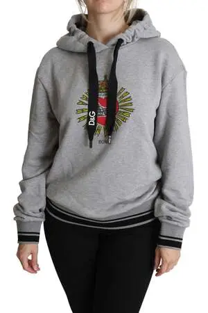 Dolce & Gabbana Printed Hooded Logo Sweater