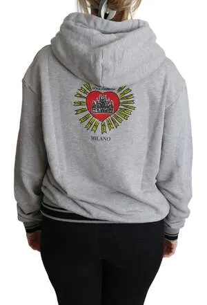 Dolce & Gabbana Printed Hooded Logo Sweater