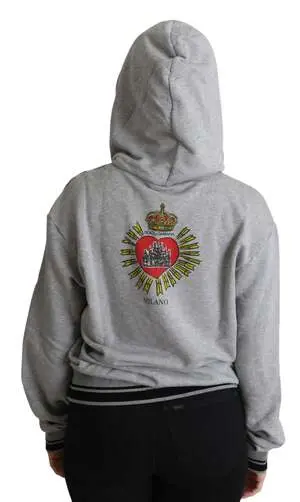 Dolce & Gabbana Printed Hooded Logo Sweater