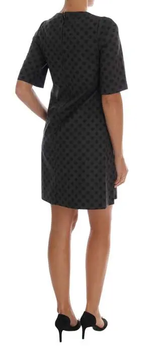 Dolce & Gabbana Polka Dotted Wool Stretch Short Dress