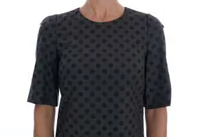 Dolce & Gabbana Polka Dotted Wool Stretch Short Dress
