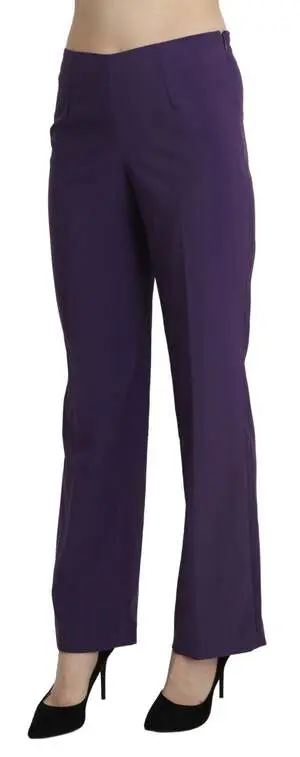 BENCIVENGA High Waisted Straight Leg Trousers - Violet