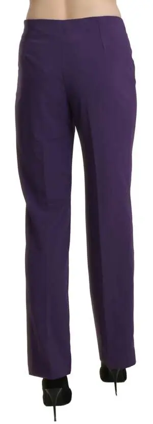 BENCIVENGA High Waisted Straight Leg Trousers - Violet