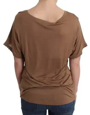John Galliano Rayon V-neck Short Sleeve Top
