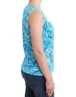 John Galliano Printed Sleeveless Top