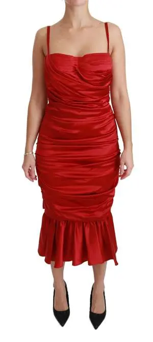 Dolce & Gabbana Silk Stretch Mermaid Bodycon Dress