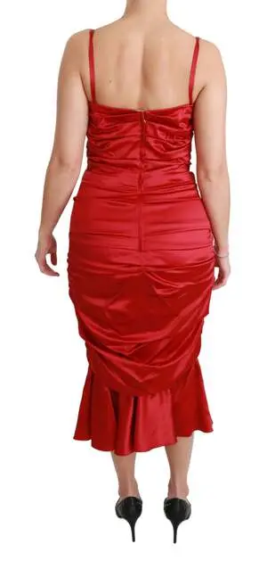 Dolce & Gabbana Silk Stretch Mermaid Bodycon Dress