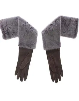 Dolce & Gabbana Elbow Length Gloves - Gray