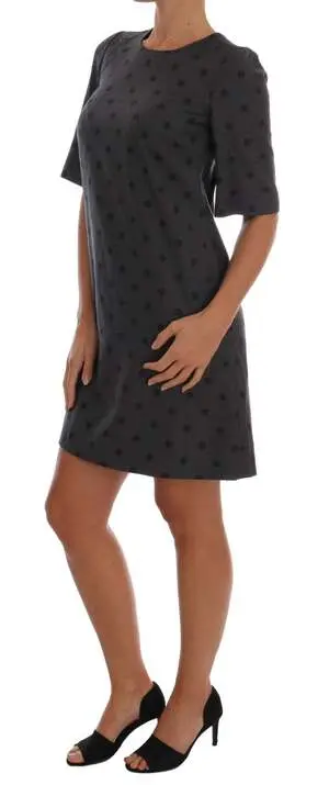 Dolce & Gabbana Polka Dot Sheath Wool Dress
