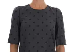 Dolce & Gabbana Polka Dot Sheath Wool Dress