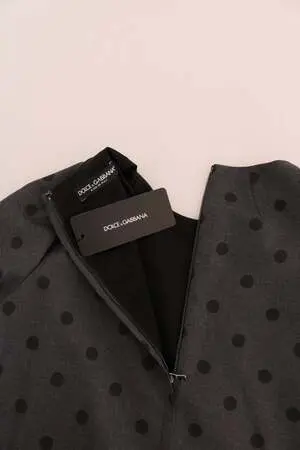 Dolce & Gabbana Polka Dot Sheath Wool Dress