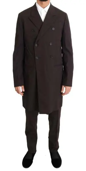 Dolce & Gabbana Wool Stretch Long 3 Piece Suit - Bordeaux