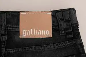 John Galliano Wash Cotton Stretch Regular Fit Jeans - Gray