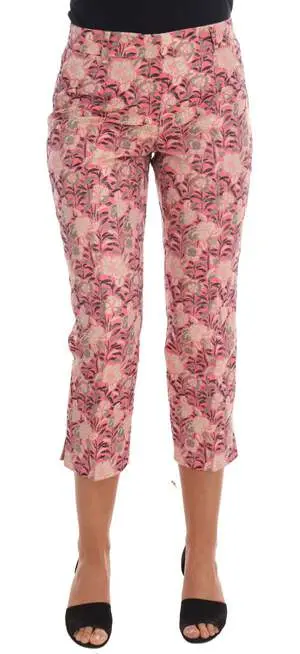 Dolce & Gabbana Floral Brocade Capri - Pink