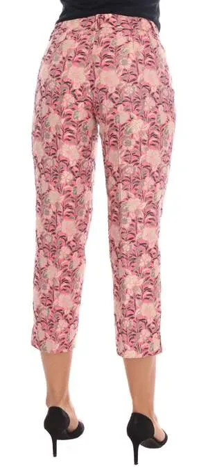 Dolce & Gabbana Floral Brocade Capri - Pink