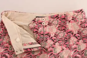 Dolce & Gabbana Floral Brocade Capri - Pink