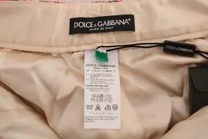 Dolce & Gabbana Floral Brocade Capri - Pink