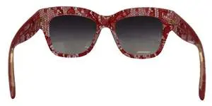 Dolce & Gabbana Lace Acetate Rectangle Sunglasses
