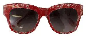 Dolce & Gabbana Lace Acetate Rectangle Sunglasses