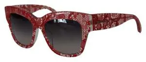 Dolce & Gabbana Lace Acetate Rectangle Sunglasses