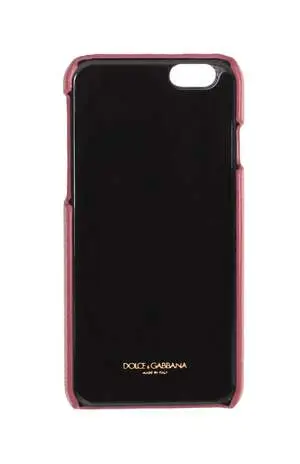 Dolce & Gabbana Leather Heart Crystal Phone Case