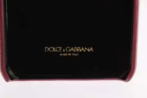 Dolce & Gabbana Leather Heart Crystal Phone Case