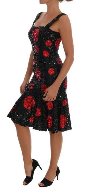 Dolce & Gabbana Polka Dot Sequined Shift Dress