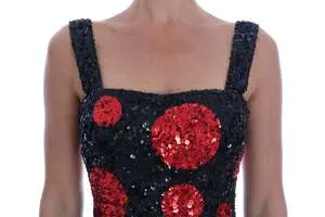 Dolce & Gabbana Polka Dot Sequined Shift Dress